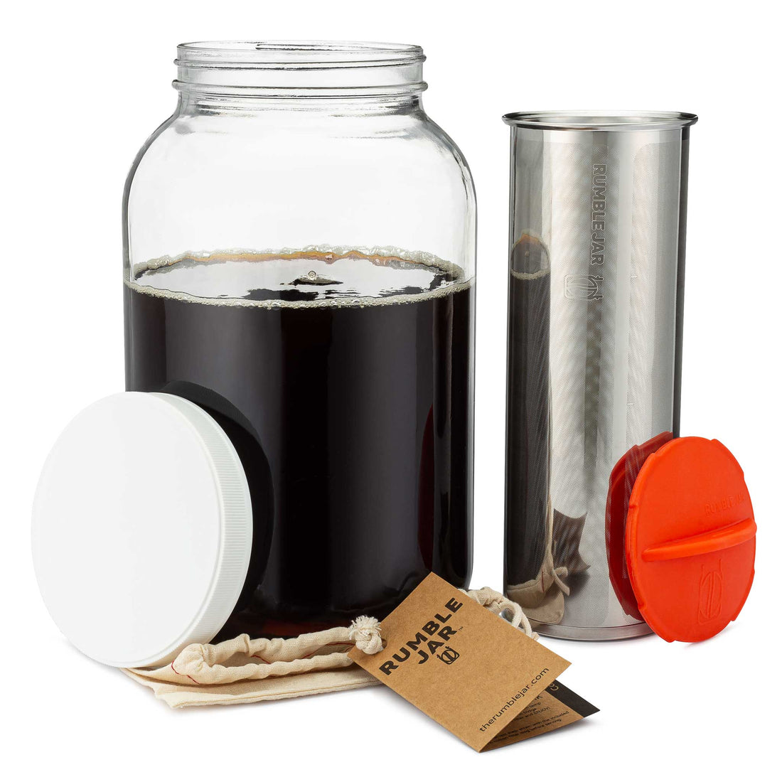 Flip-up Pour Lid w/ Handle for Gallon-Size Brewing Jars – Rumble Jar